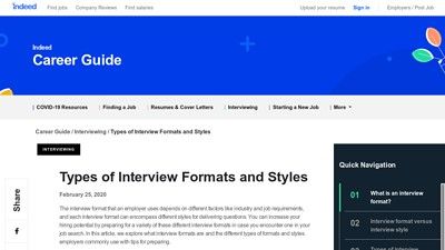 Module 1: Types of Interviews | WorkBC Virtual Resources Centre