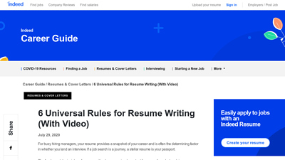 Module 1: Using a Resume | WorkBC Virtual Resources Centre