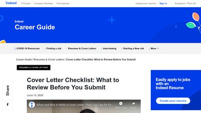 Module 4: Your Cover Letter Checklist | WorkBC Virtual Resources Centre